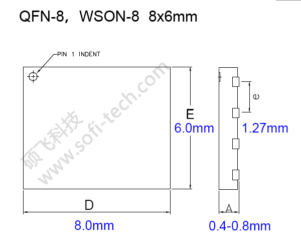 WSON8(8x6)/QFN8(8x6)烧录座-深圳硕飞科技有限公司